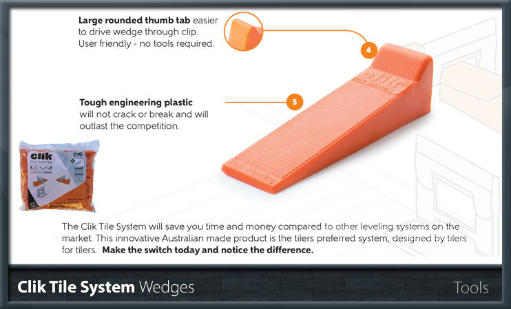 CLICK TILE SYSTEM WEDGES 250 BAG — TILERS TRADE HUB